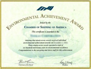 Awards Program | Chamber of Shipping of America